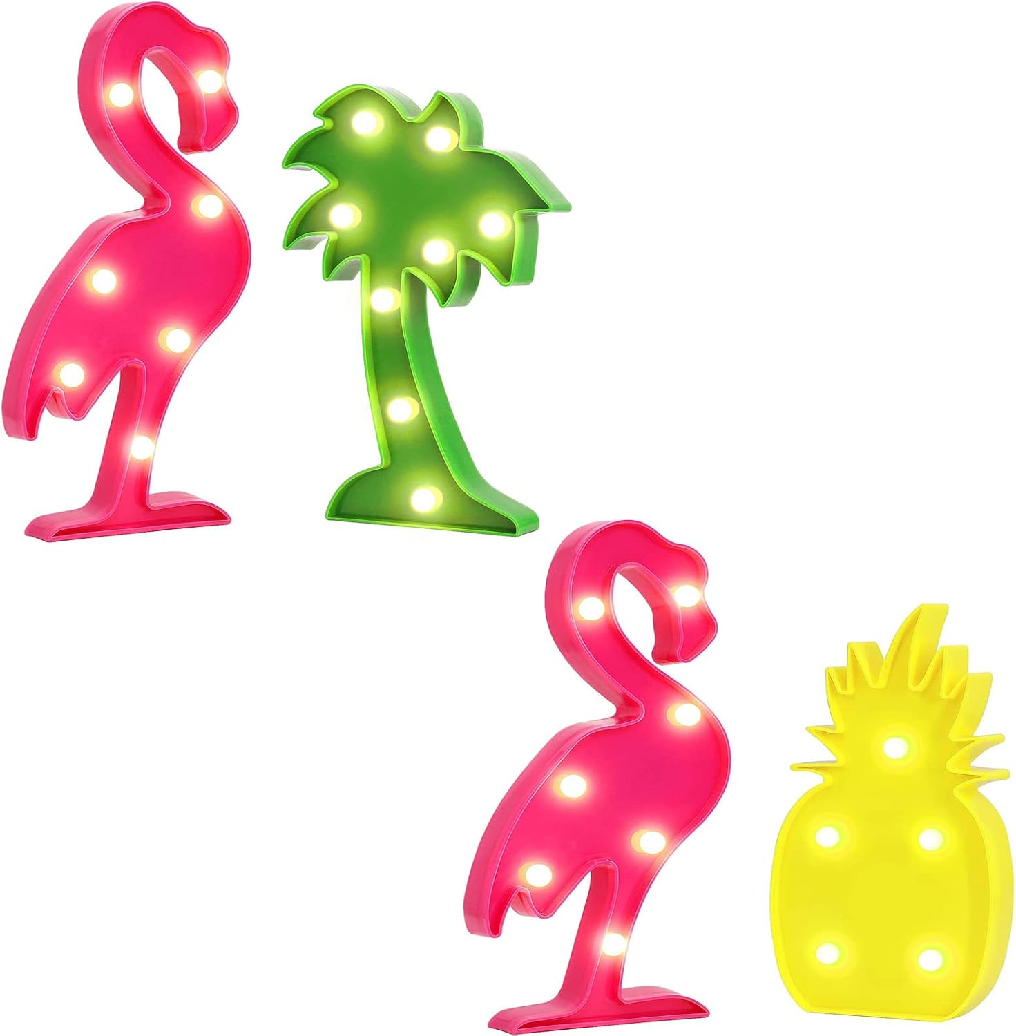 Amazon.com: AceList Tropical Luau Party Supplies Flamingos Palm Trees ...