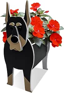 Amazon.com : Generic Black Labrador Dog Planter Plant Pots,Cute Garden ...