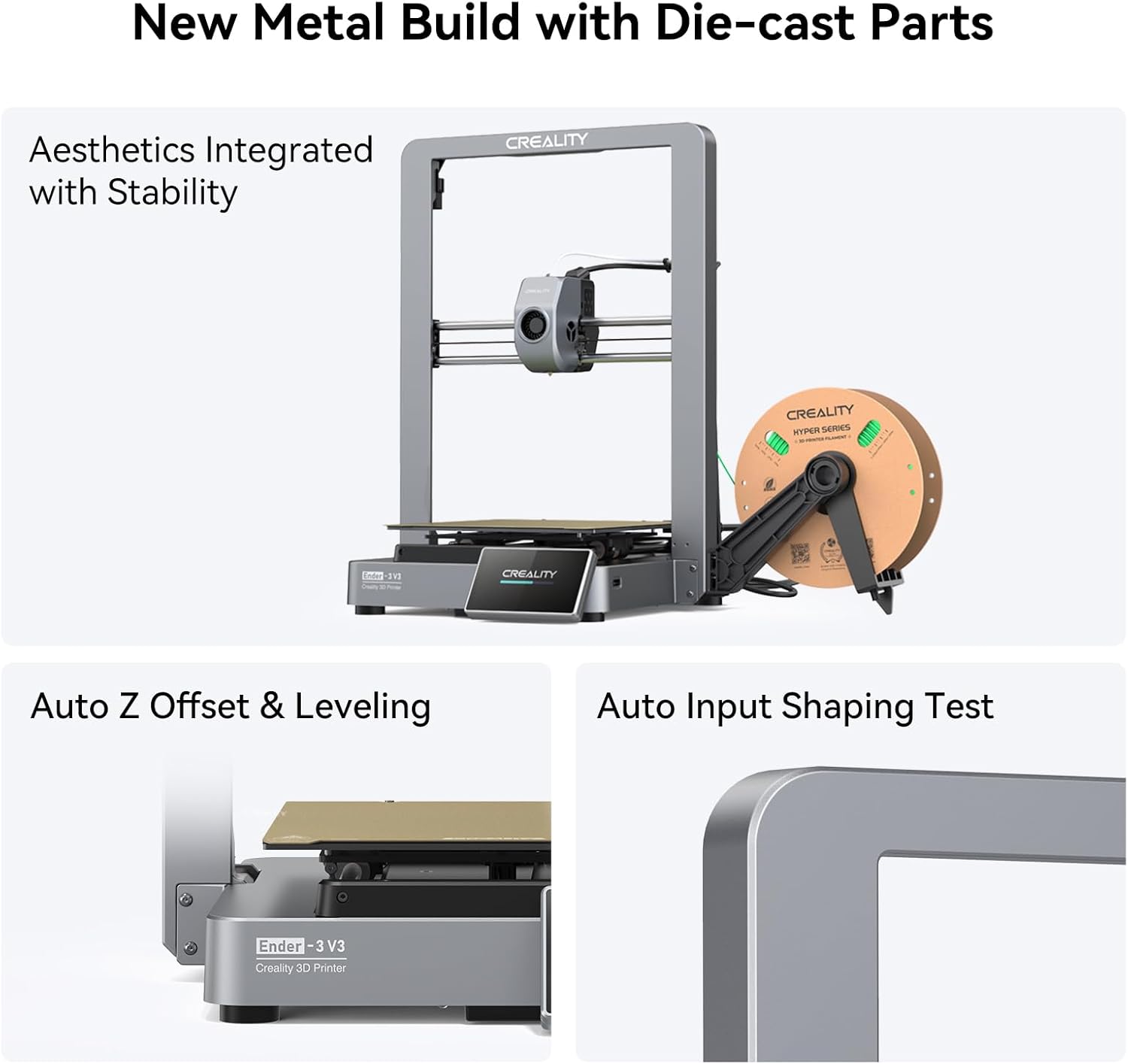 Creality Ender 3 V3 3D Printer Fully Assembled, Upgraded 600mm/s High ...