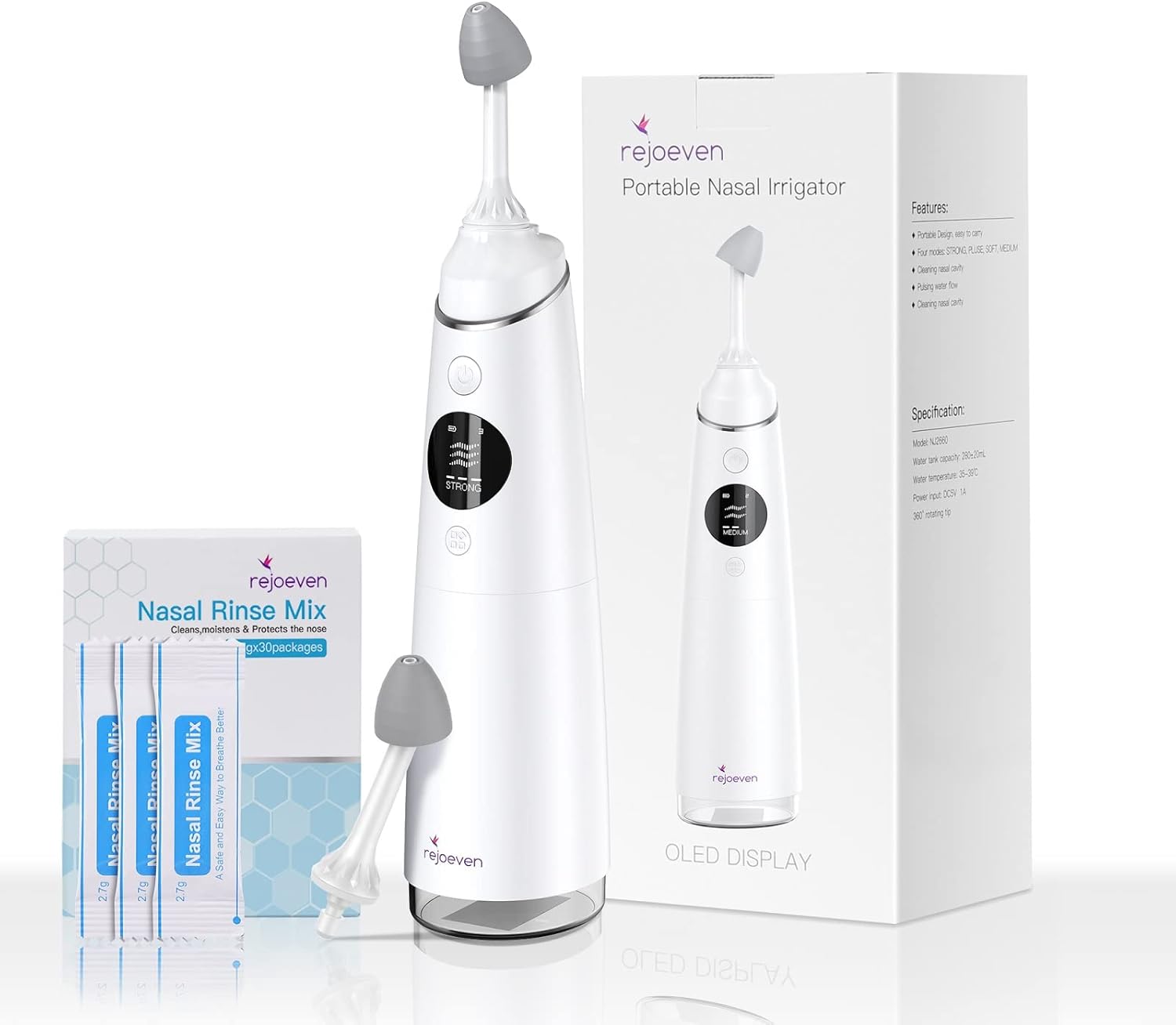 Amazon.com: Rejoeven Nasal Irrigation,Sinus Rinse Electric Neti Pot for ...