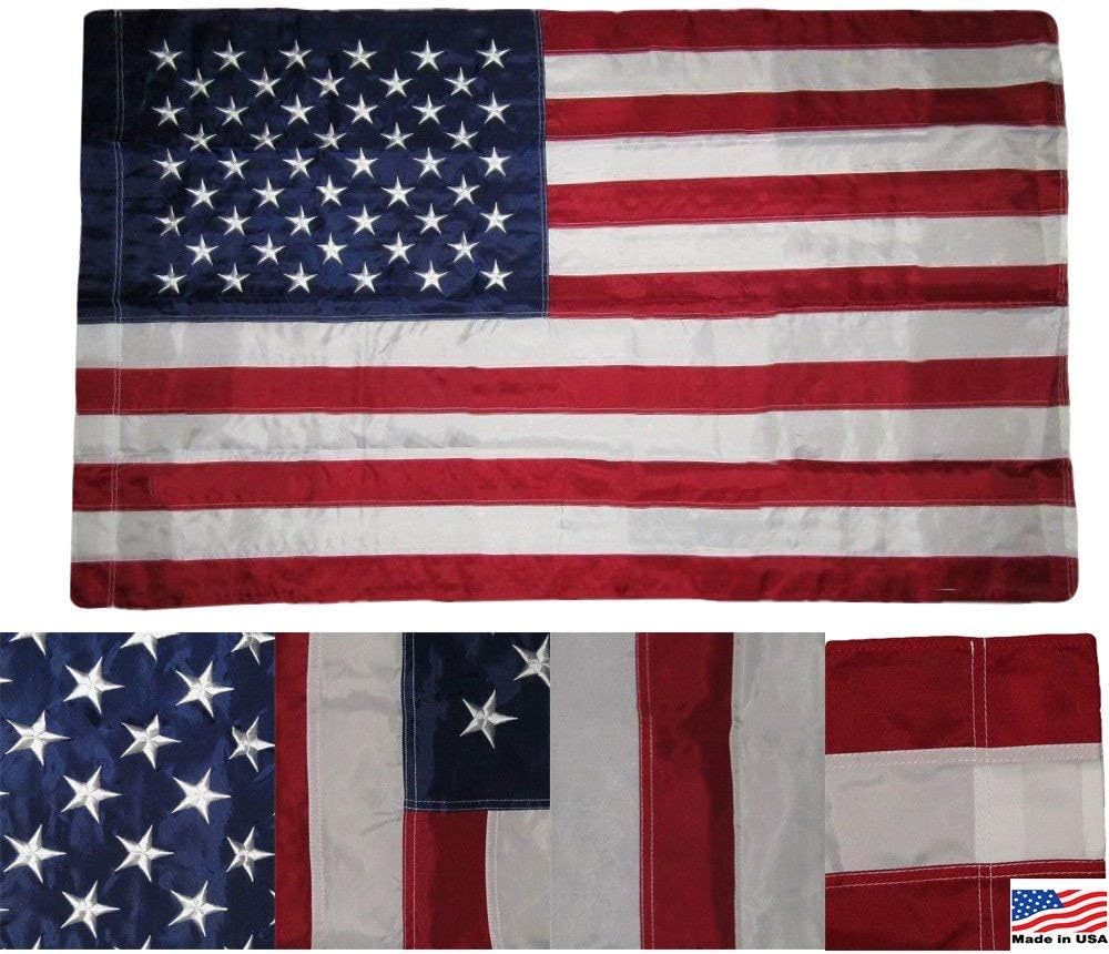 Amazon.com : US Flag Factory - 3x5 FT American Flag (Pole Sleeve ...