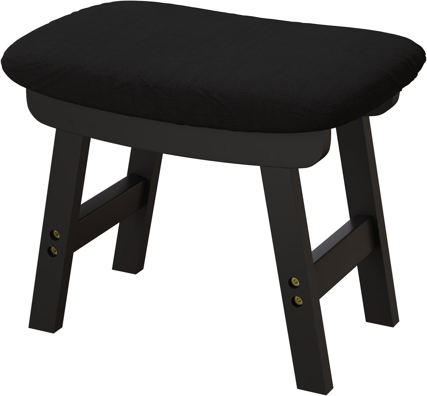 Amazon.com: viewcare Small Ottoman Foot Rest, Black Foot Stool- Wooden ...