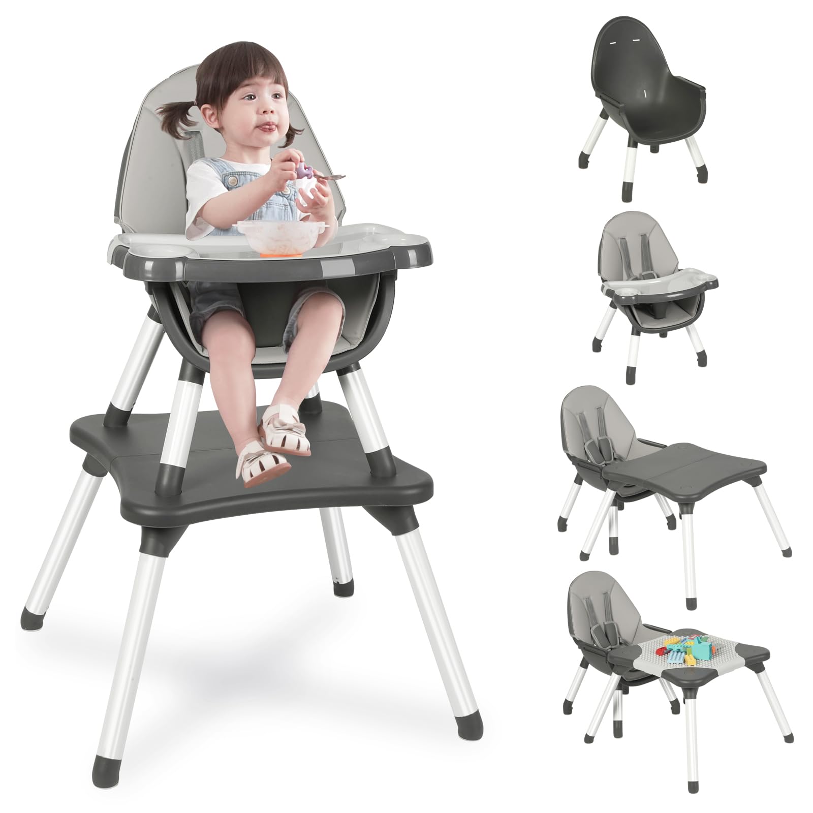 Amazon.com : Baby Highchair,6 in 1 High Chairs for Babies and Toddler ...