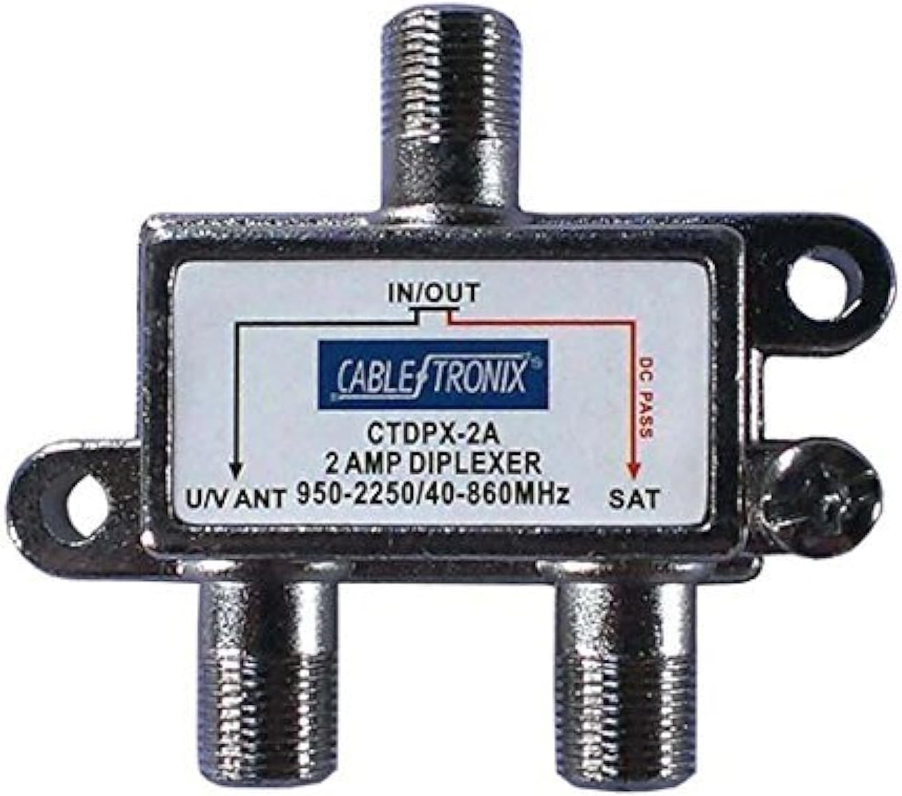 Amazon.com: 2-Way Diplexer 2-Amp Splitter Combiner 2 GHz 40-860 MHz 950 ...