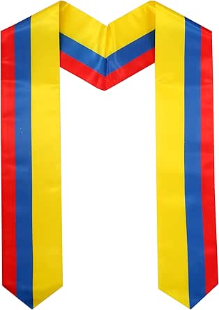Amazon.com: 2 Pack Colombia Colombians Nation Flag Graduation Stole ...