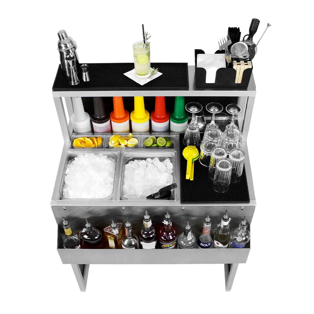Cocktail Bar Station Stainless Steel Cocktail Bar Station Size: