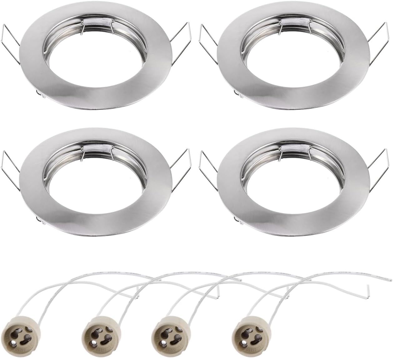 Amazon.com: Yardenfun 8Pcs Spotlight Trim Ring Fittings with Ceiling ...