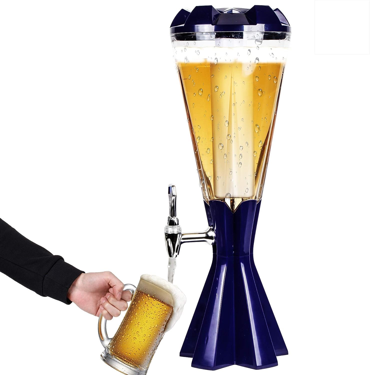 Amazon.com: REAWOW Beer Tower Dispenser Drink Dispenser 3L with Ice ...