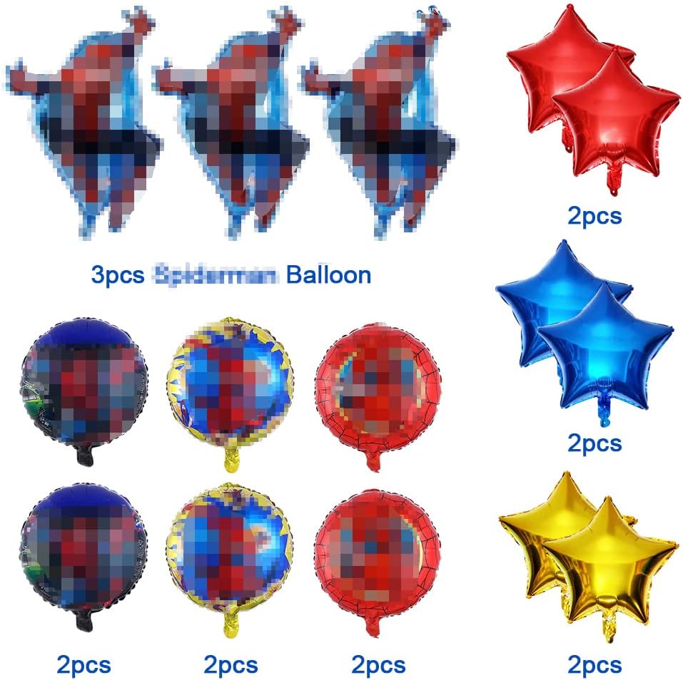 15 pcs Superhero Birthday Party Balloons Set, Man Balloons, Marvel ...