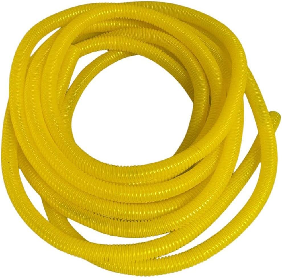 PE Yellow Corrugated Conduit Flexi Pipe Tube Split 10mm - 10m : Amazon ...