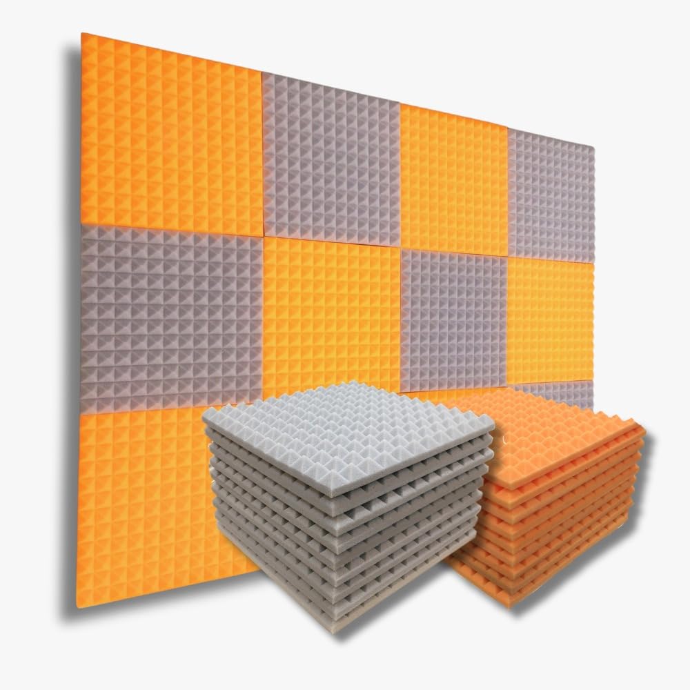 MMT Acoustix® 18Pc Pyramid Acoustic Foam, ProStudio Sound Setup ...