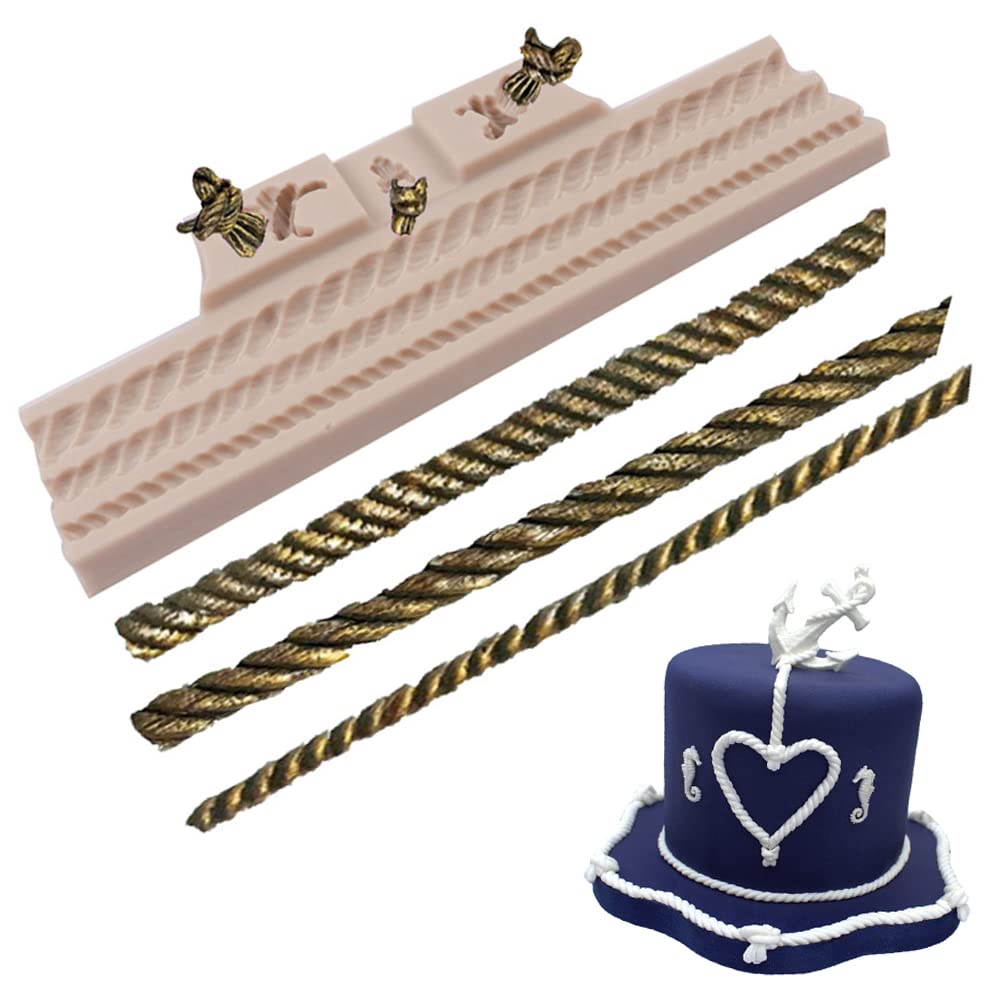 Amazon.com: Cestony Ropes and Knots Silicone Molds for DIY Cake Fondant ...