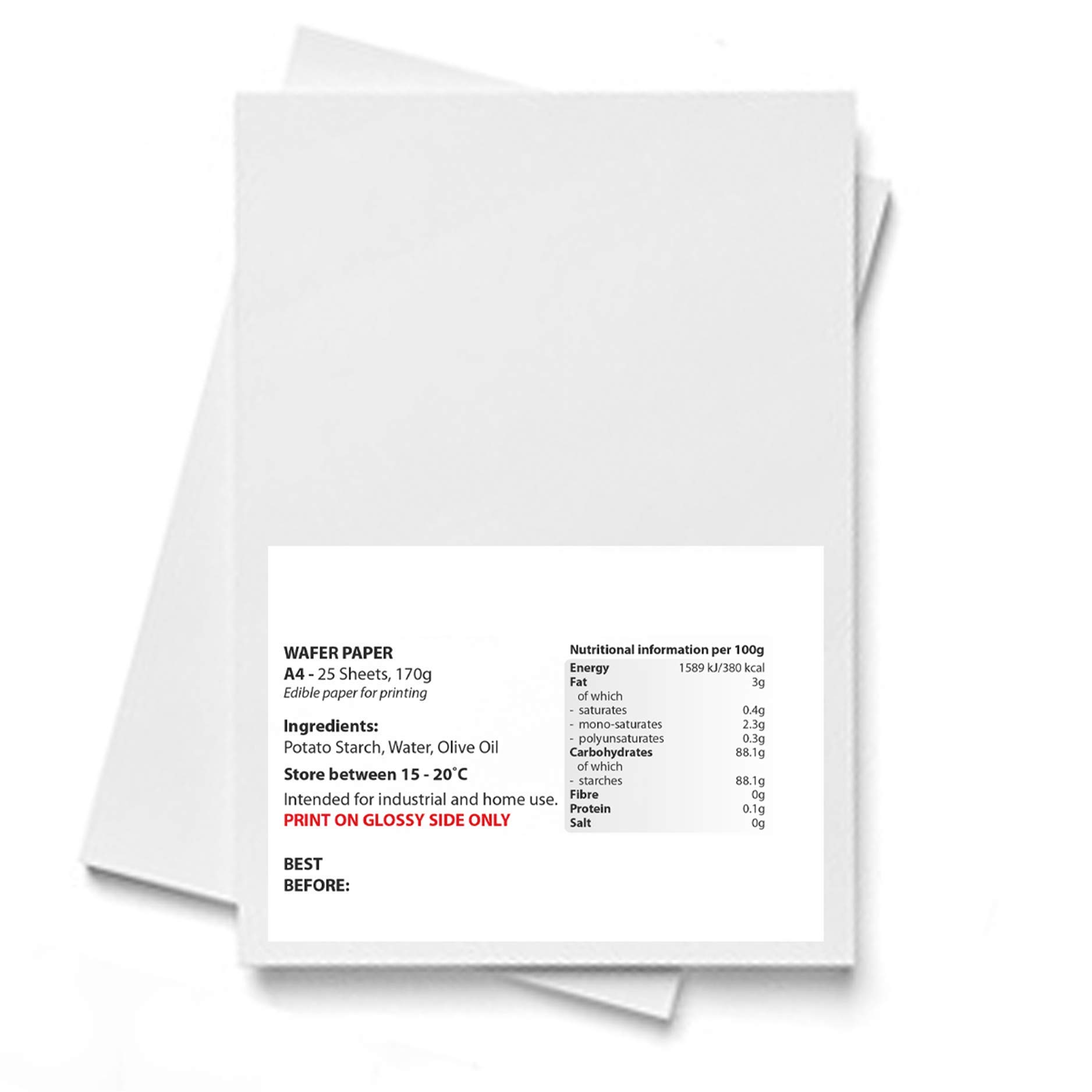 Edible Wafer Paper Rice Paper 25 Sheet Pack Of Printable | Desertcart Japan