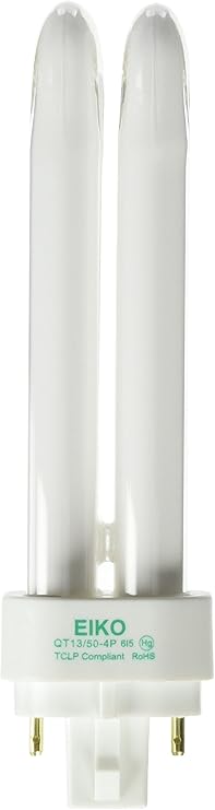Eiko QT13/50-4P 13W Quad-Tube 5000K G24q-1 4 Pin Base Fluorescent Halogen Bulbs - Amazon.com