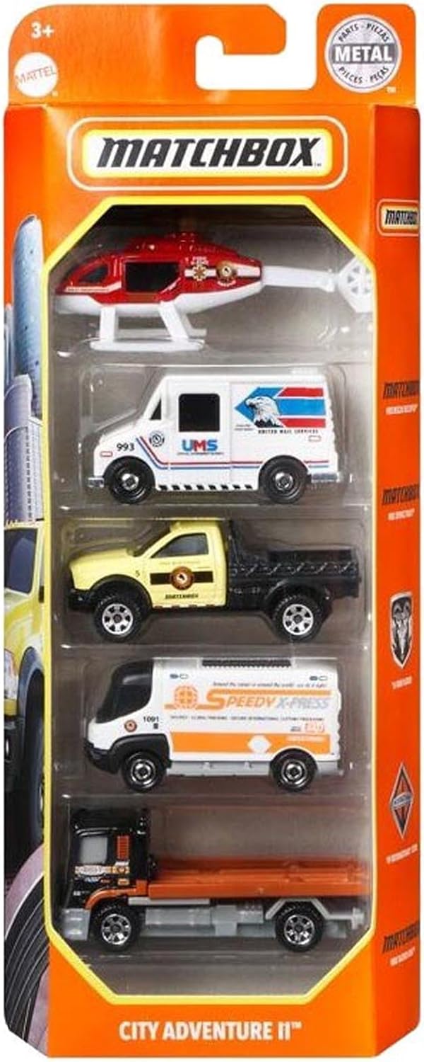 Pack 5 Matchbox - City Adventure II - GVY43 | Amazon.com.br