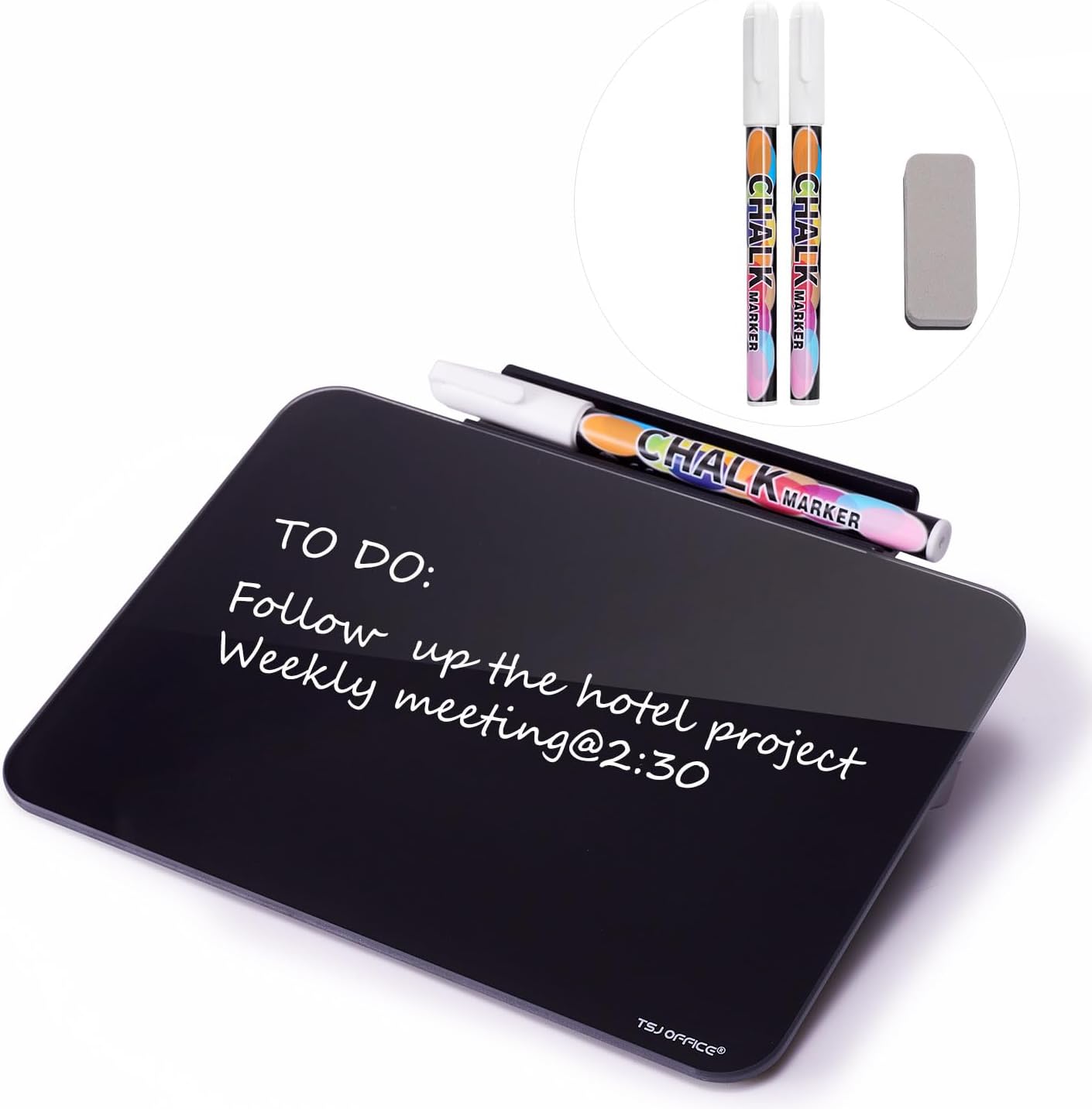 Amazon.com : Small Desktop Glass Dry-Erase Whiteboard - 8 X 6 Inches ...