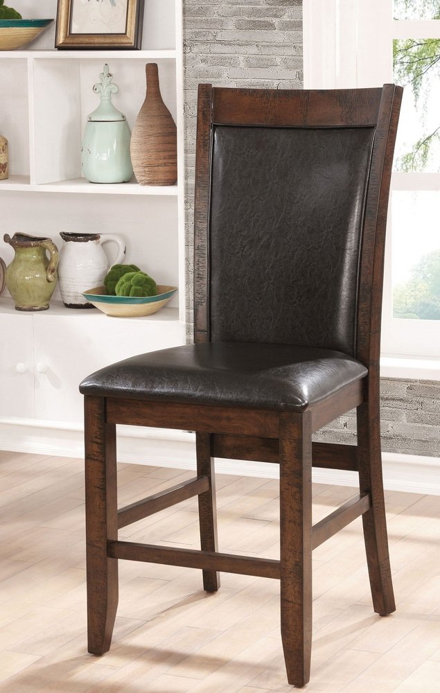 William's Home Furnishing Maegan II Parson Chair, Brown Cherry, Espresso
