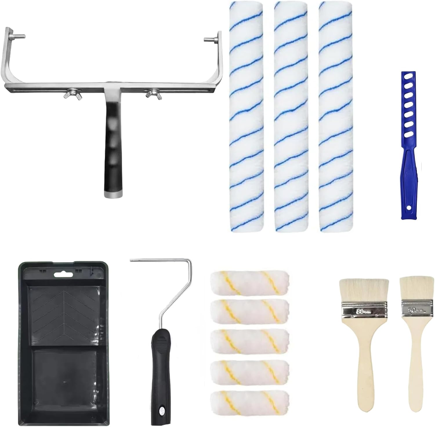 Amazon.com: JolieJulie 14 PCS Paint Roller Kit, 18'' Adjustable Paint ...