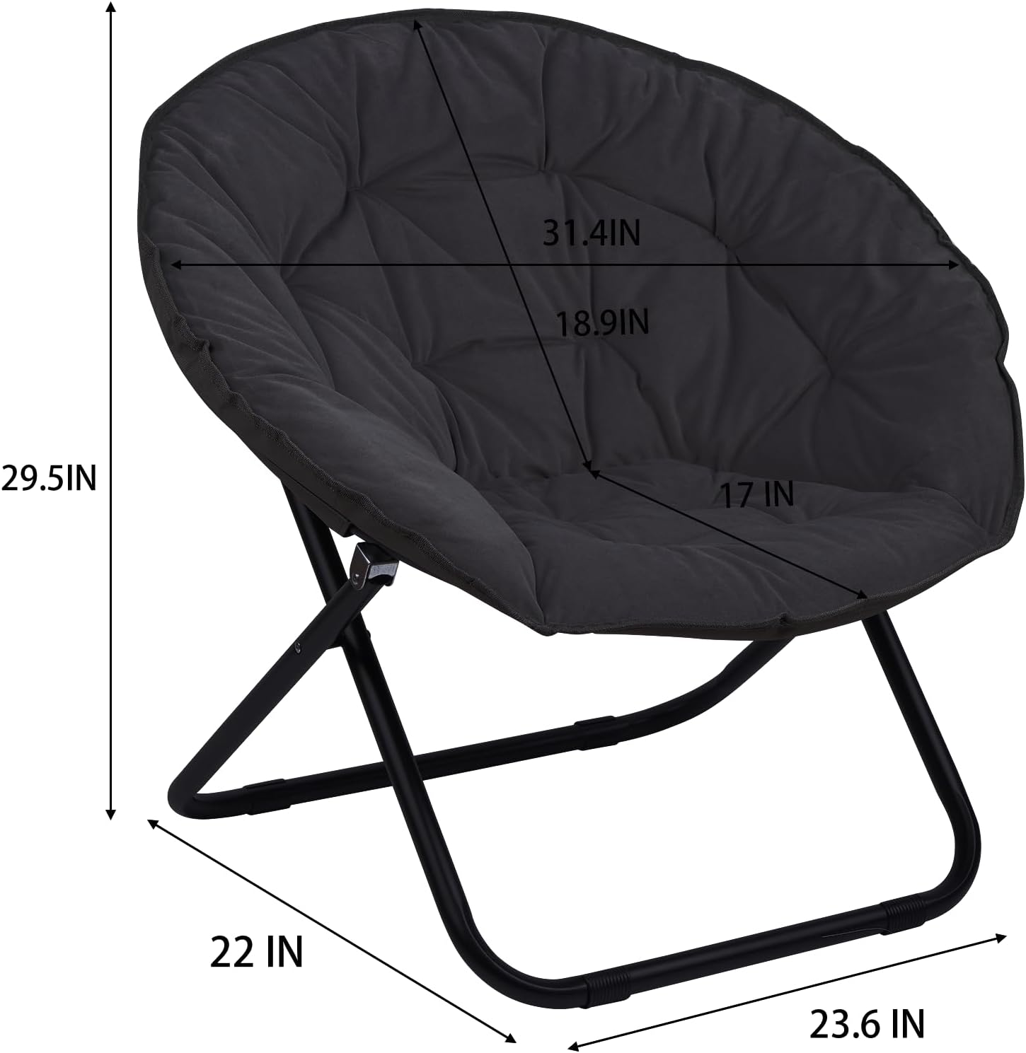 GREZJXC Silla redonda plegable con platillo de luna con capacidad de ...