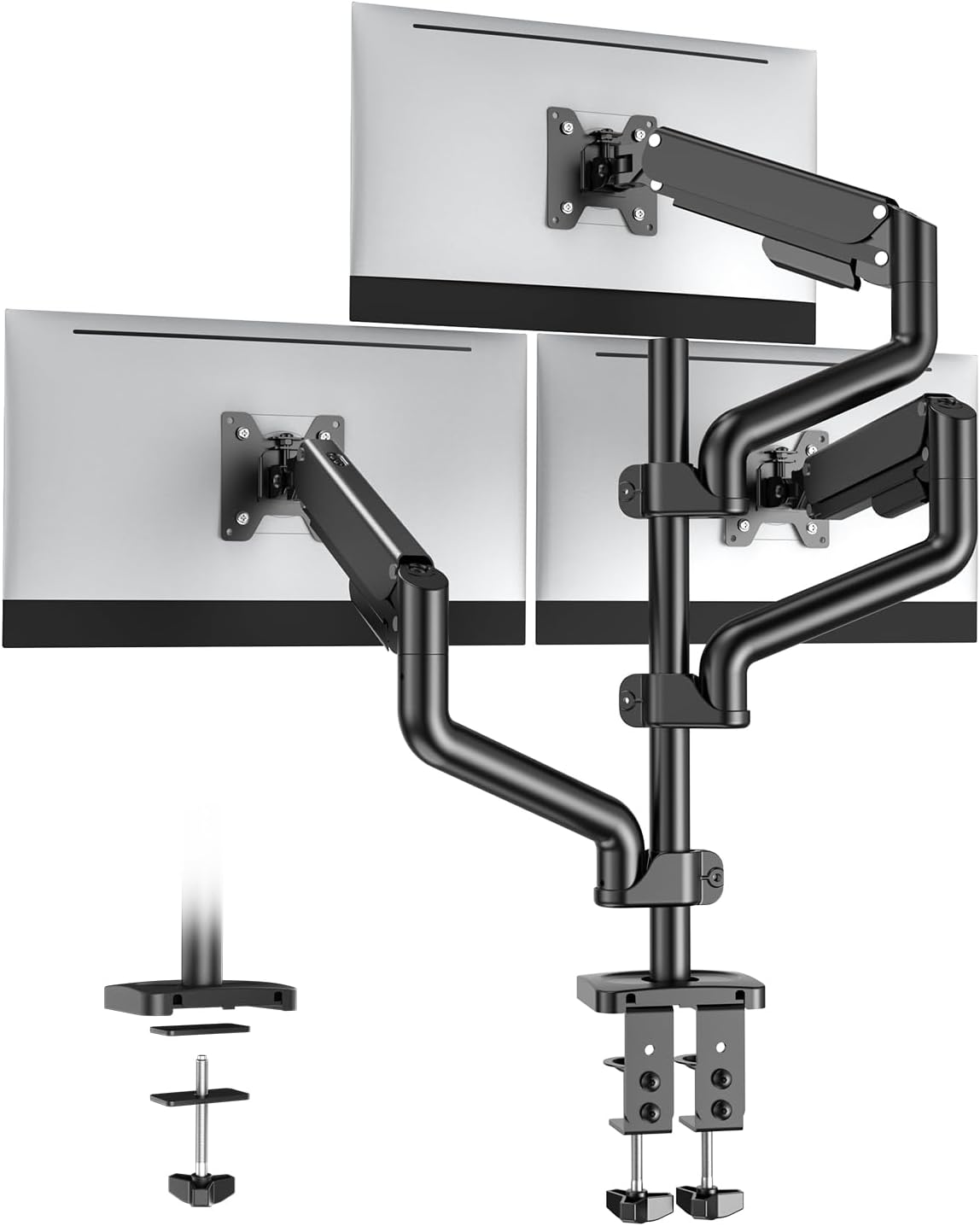 EP Gear Triple Monitor Mount – Adjustable Gas Spring Stand for 3 ...