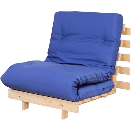 Home Source Luxury Futon Bed Wooden Frame Guest Sofa Bed Folding ...