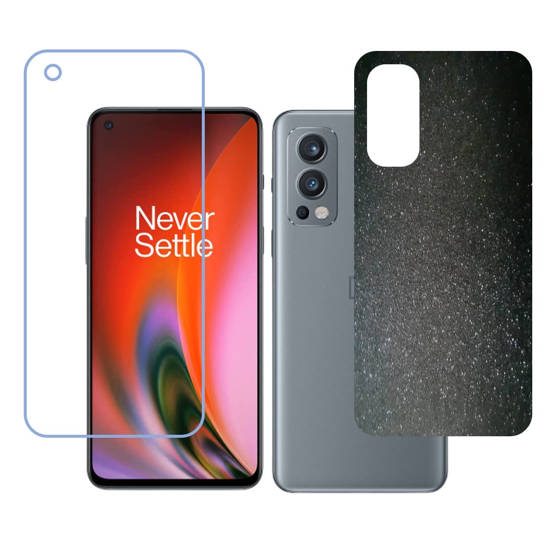 DVTECH (Front and Back 9H Front and TPU Sparkling Star Glittering Black ...