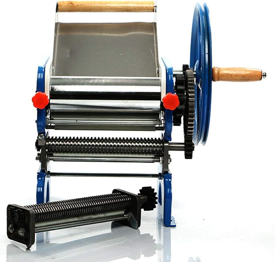 Amazon.com: Commercial Pasta Roller Machine- Manual Hand Noodle Machine with Rollers and Cutter ...