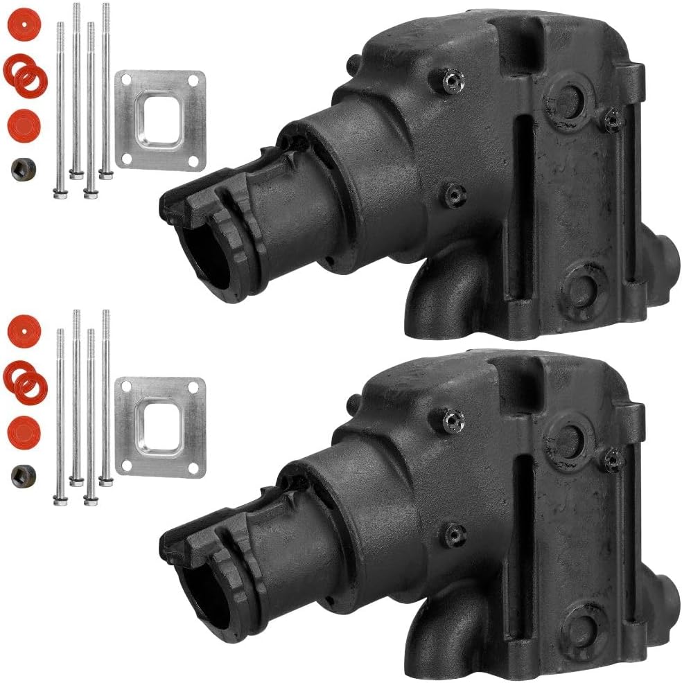 Amazon.com: Mercruiser Set of 2 Tall Exhaust Riser Elbows with Gaskets & Bolts - Replaces ...