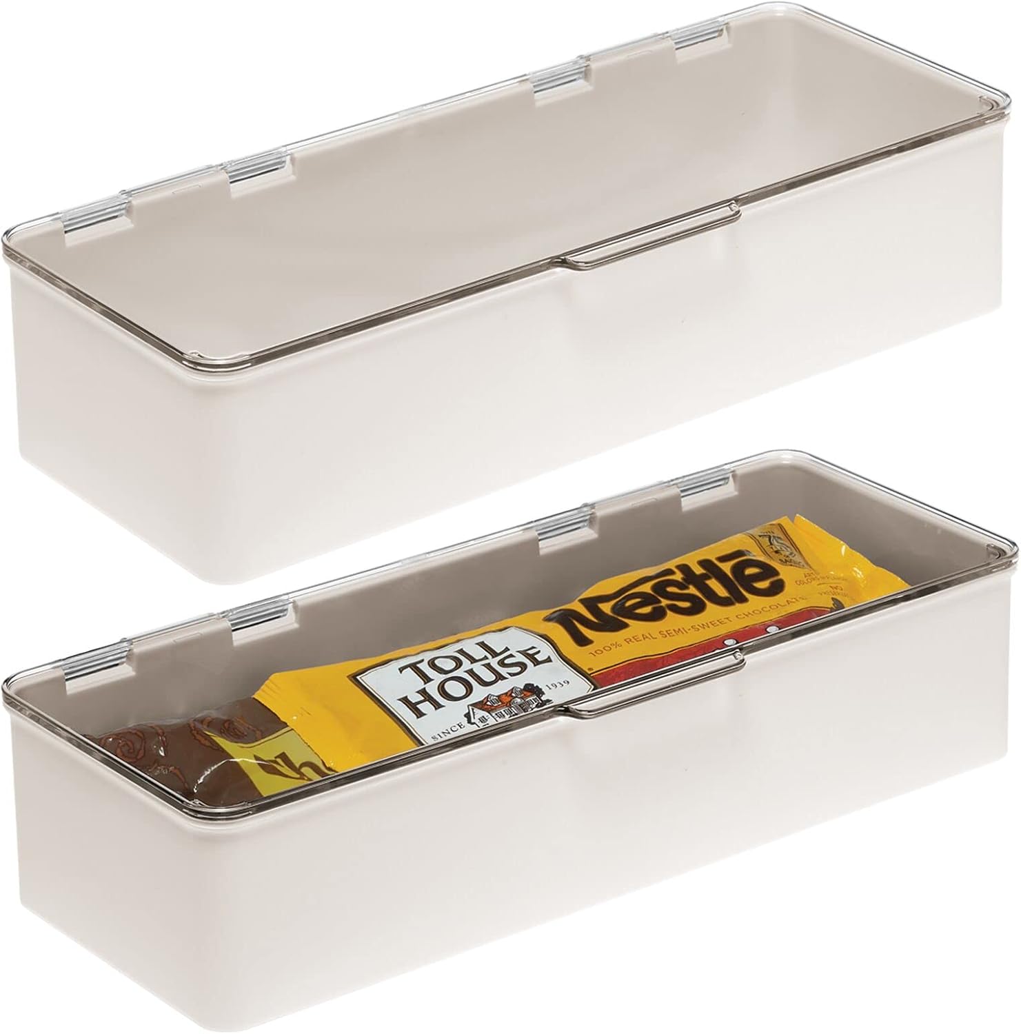 Amazon.com - mDesign Plastic Stackable Box Kitchen Pantry Cabinet ...