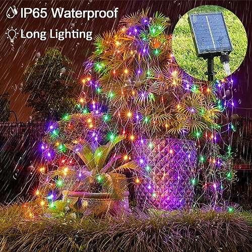 Micacorn Solar Net String Lights, 2 x 3M Mesh Fairy String Lights 8 ...