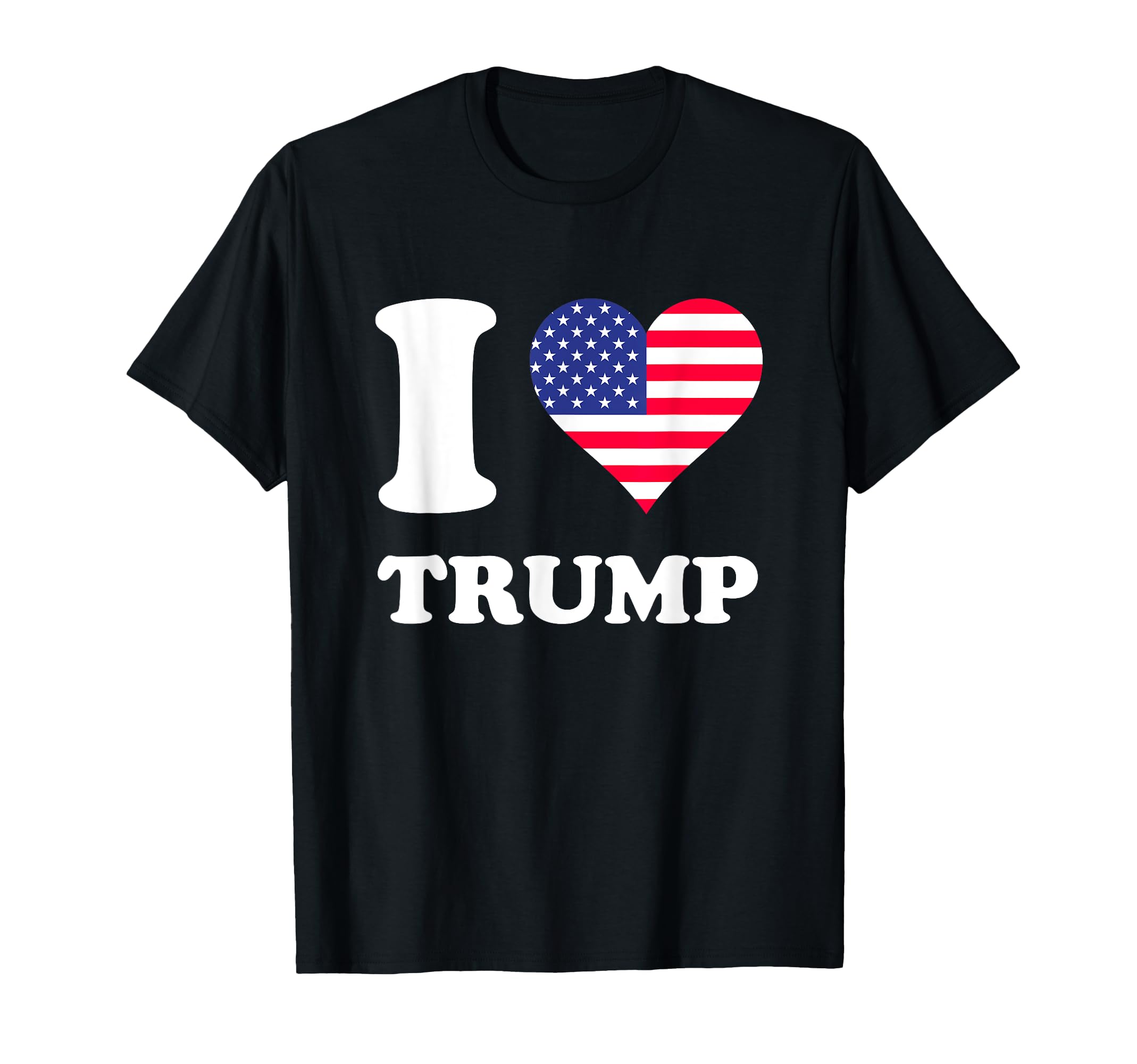 Amazon.com: USA Flags Heart I Love Trump T-Shirt : Clothing, Shoes ...