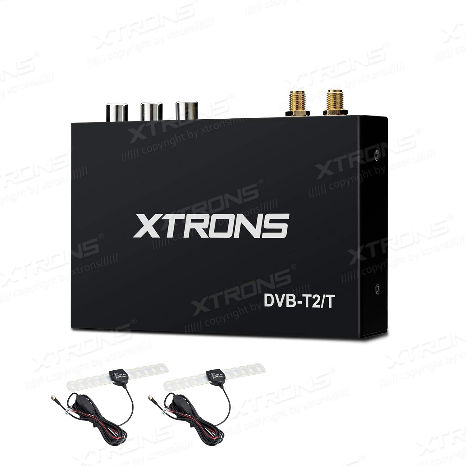 XTRONS Dual Antenna Car Mobile DVB-T DVB-T2 Freeview Digital TV ...