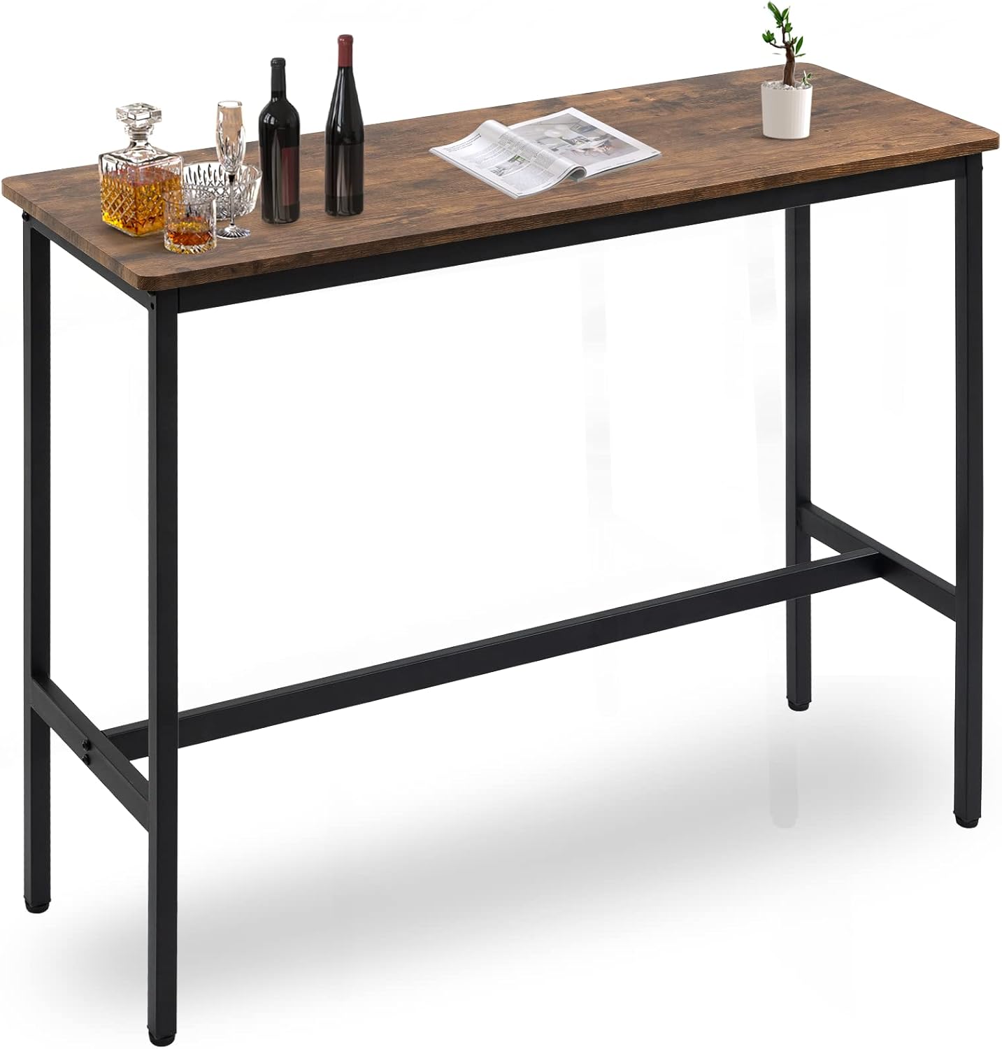 Amazon.com: Rongbuk 40" Height Bar Table,Pub Table with Adjustable Feet ...