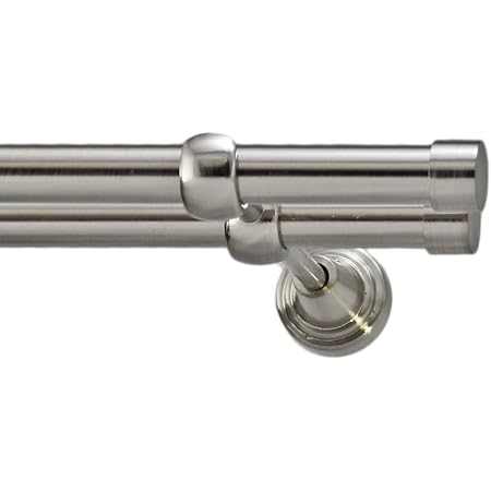 Your Home Online Metal Eyelet Double Curtain Pole Rod Diameter 19mm ...