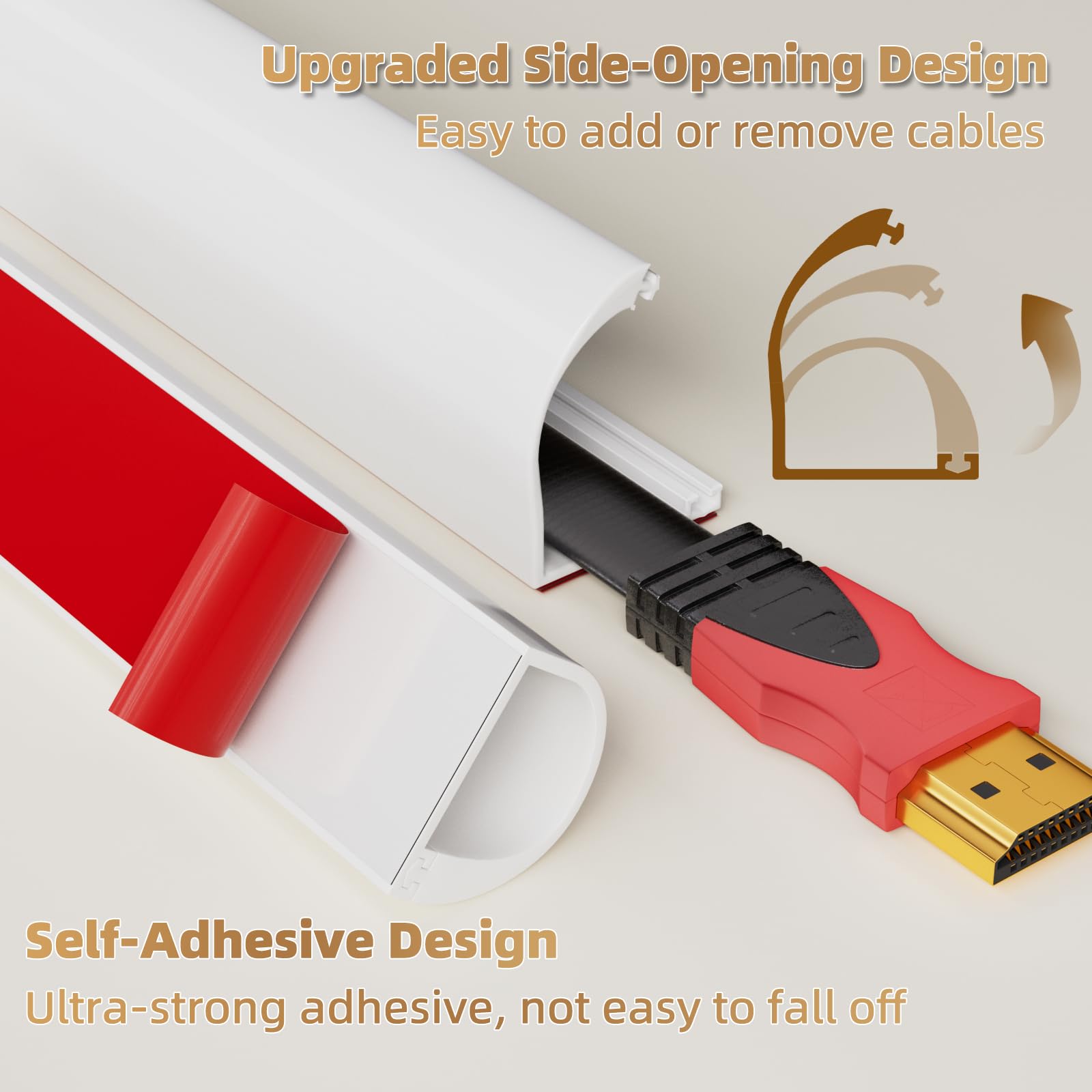 Snapklik.com : 78" Side Open One Cord Hider For Wall Mounted Tv ...