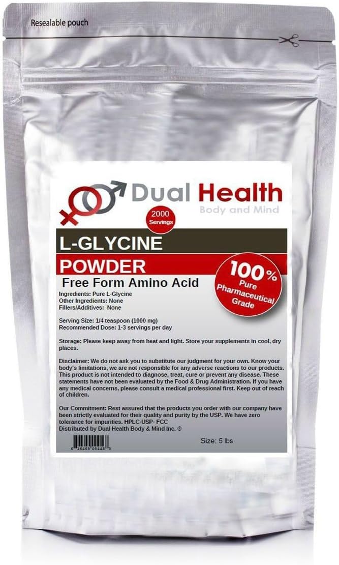 Amazon.com: Glycine Powder (5 lbs) Pure Free Form Glycine Bulk ...