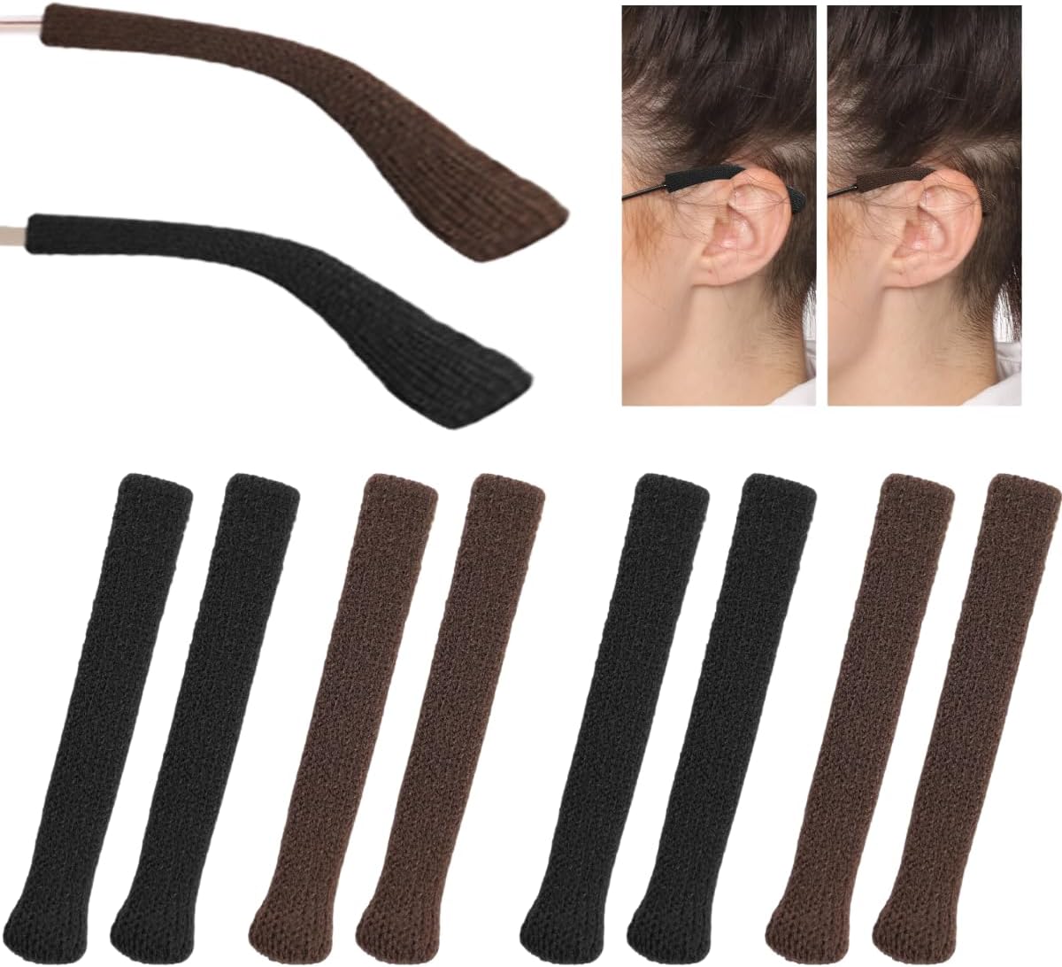 Amazon.com: sicotool Ear Pads For Glasses 8pcs for Behind The Ear ...