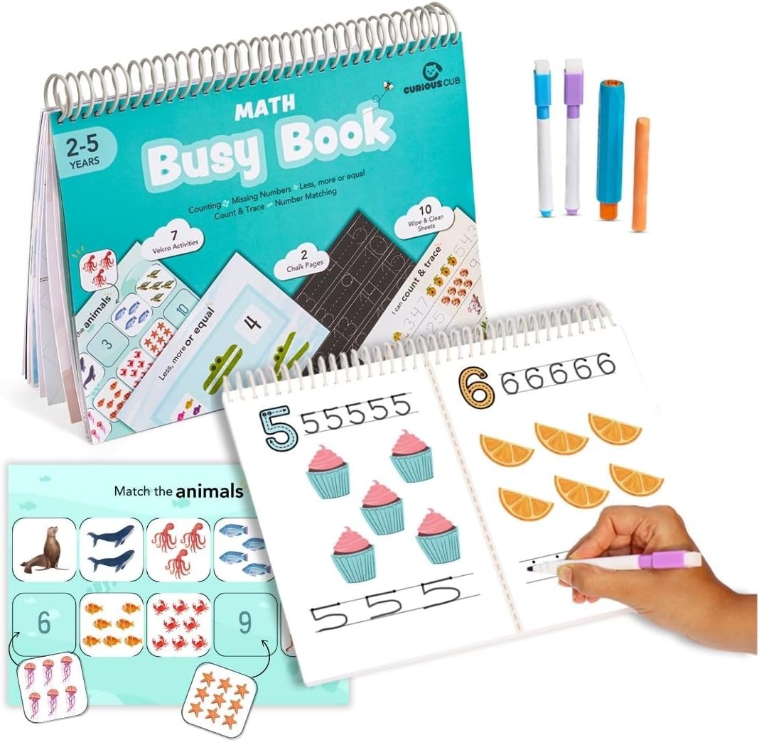 Buy Curious Cub Montessori Busy Book | Toddler Busy Binder for 2-5 Yrs ...
