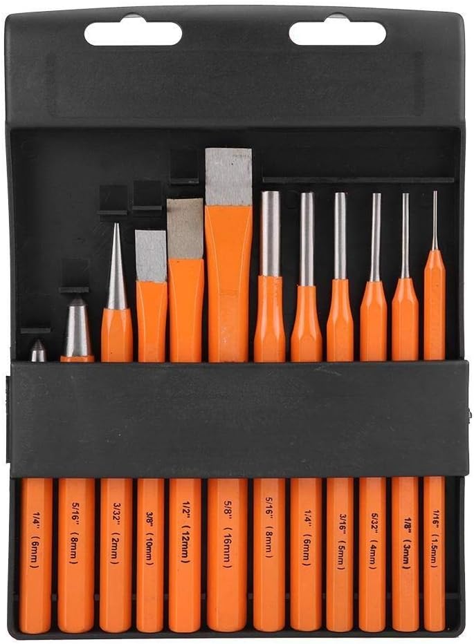 Broco 12 Pcs Professional Mechanics Punch and Chisel Set Machine Taper ...