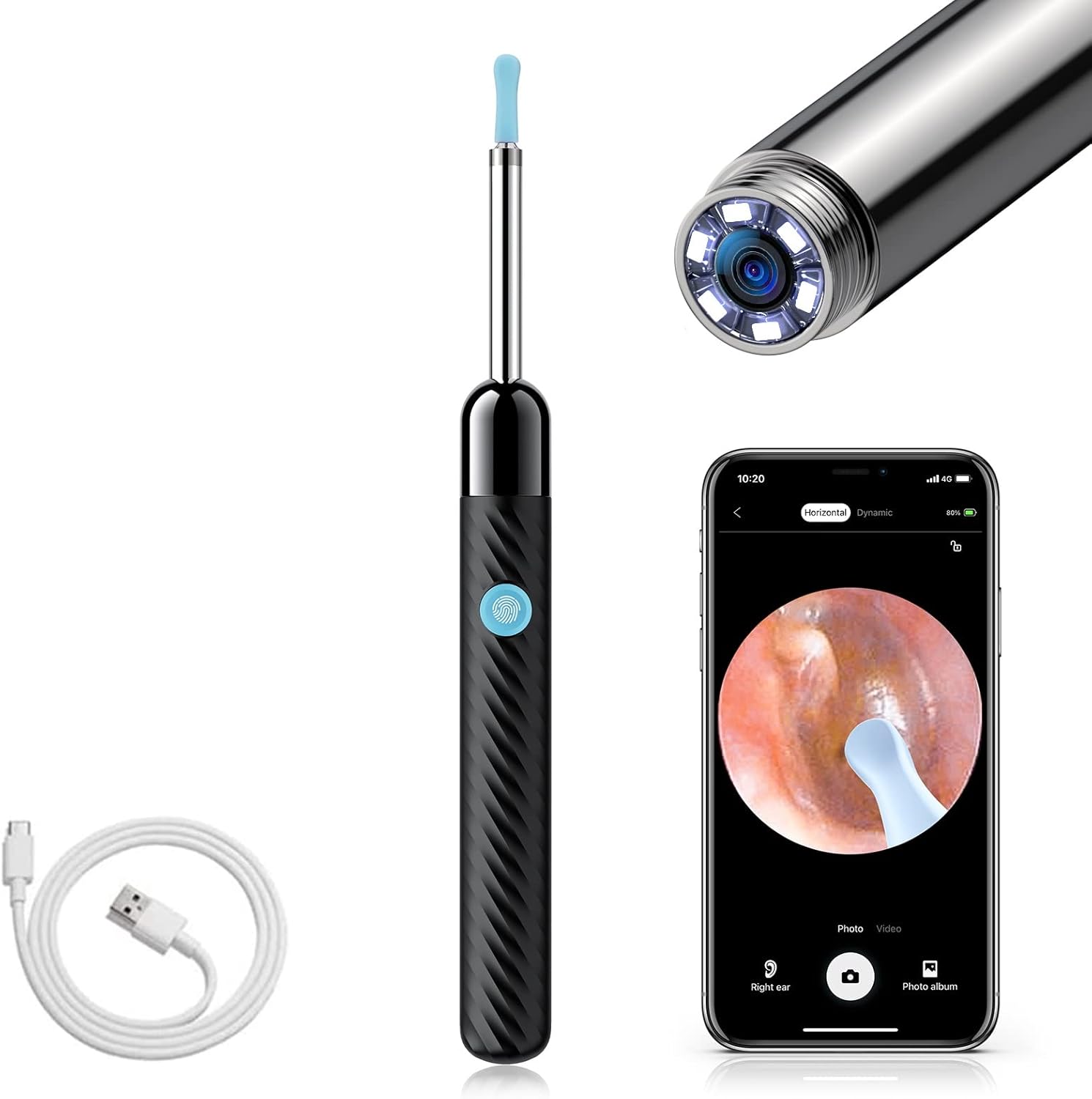 Amazon.com: Ear Wax Removal, Ear Cleaner with Camera, Ear Wax Removal ...