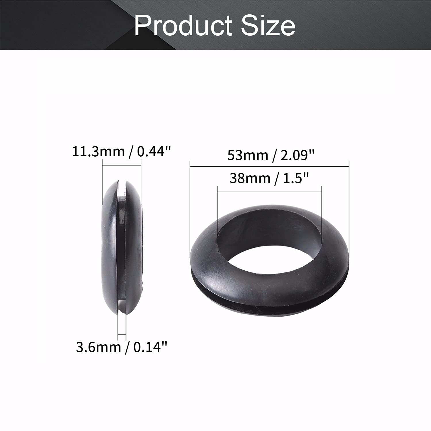 Snapklik.com : Rubber Grommet 10Pcs 40mm Inner Dia Oil Resistant ...