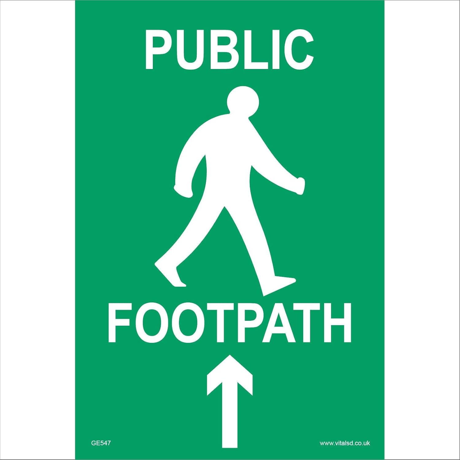 GE547 Public Footpath Ahead Arrow SIGN trail bridle way towpath lane ...