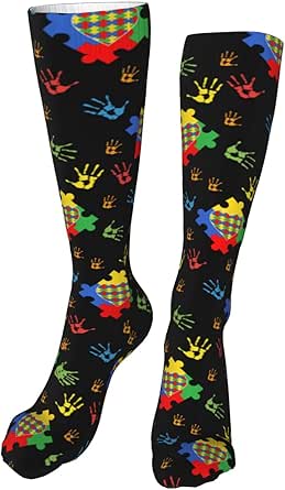 CobCub Autism Awareness Socks,Women's High Sock,Autism Awareness Gifts ...