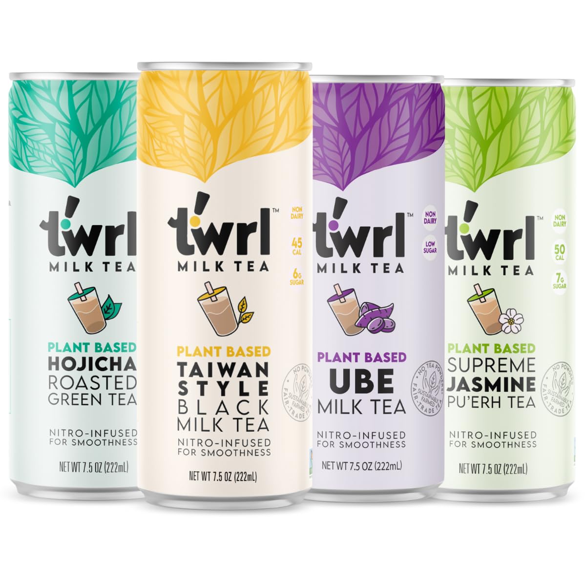Amazon.com : Twrl Milk Tea Variety Pack - Jasmine, Taiwan Style ...
