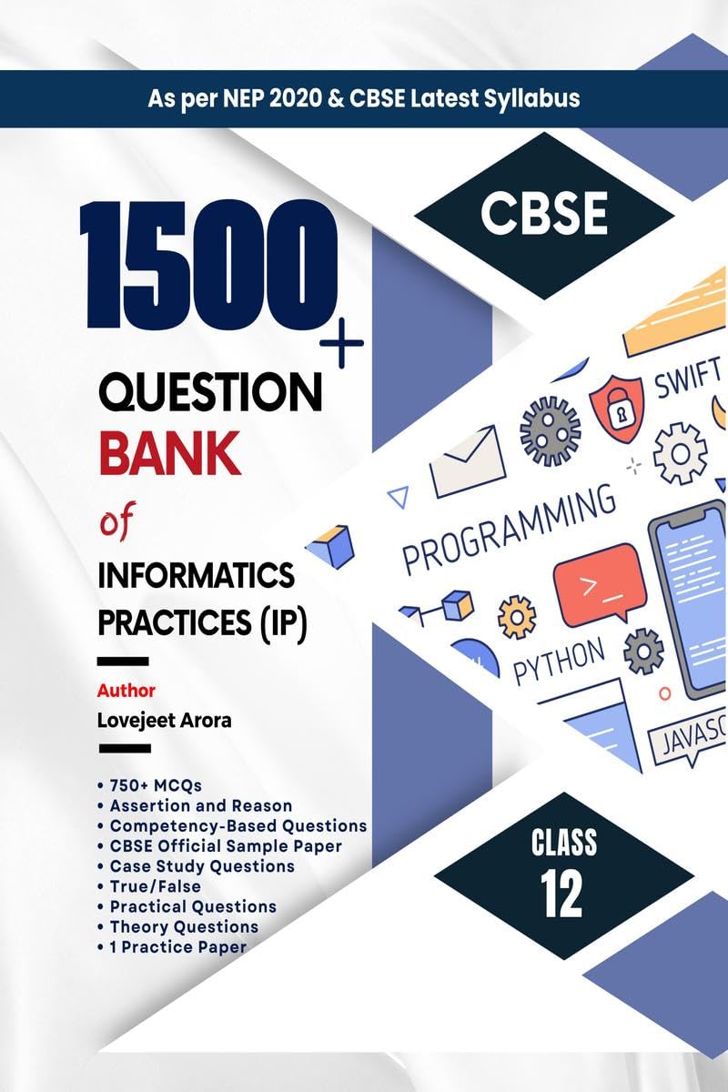 Buy Question Bank Class 12 CBSE - Informatics Practices (IP) Book Online at Low Prices in India ...