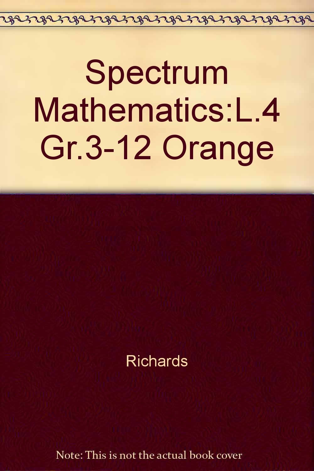 Spectrum Mathematics - Orange Book, Level 4: unknown author ...