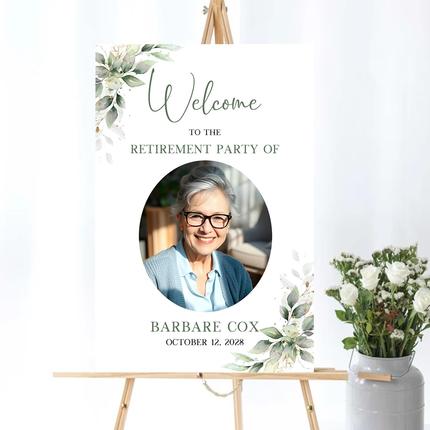 Amazon.com: Personalized Retirement Photo Welcome Sign, Happy ...