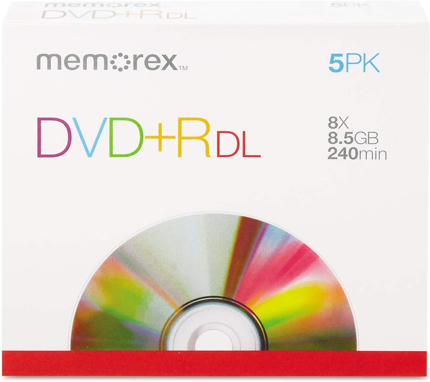 Amazon.com: Memorex 05835 Dual Layer DVD+R Disc, 5/Pack. Memorex (05835 ...
