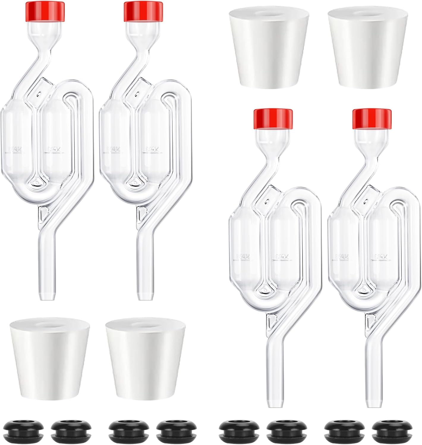 Amazon.com: WELLBOM Fermentation Airlock, Twin Bubble Airlock ...