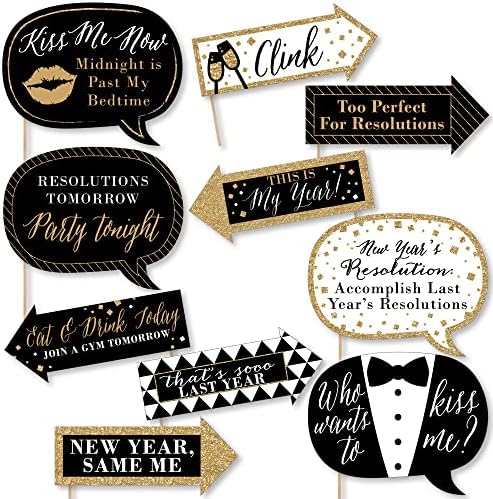 Amazon.com: Funny Happy New Year Photo Booth Props - New Year's Eve ...